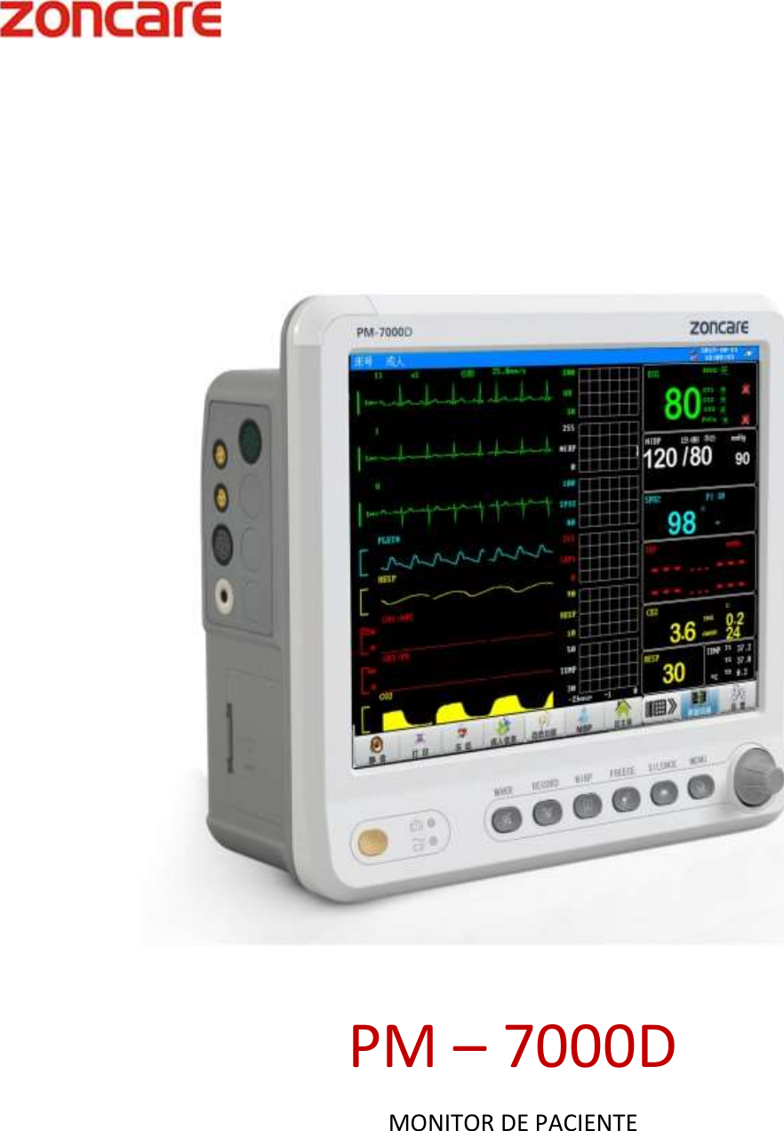 360 2328 Zoncare PM 7000D MONITOR DE PACIENTE User Manual