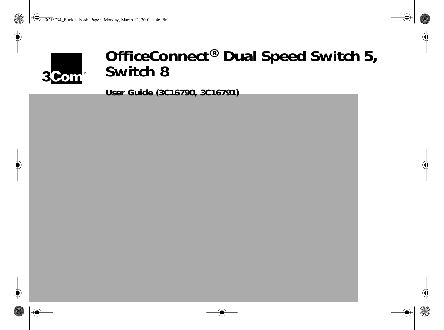 3Com 3C16790 Owners Manual OfficeConnect Dual Speed Switch 5, 8