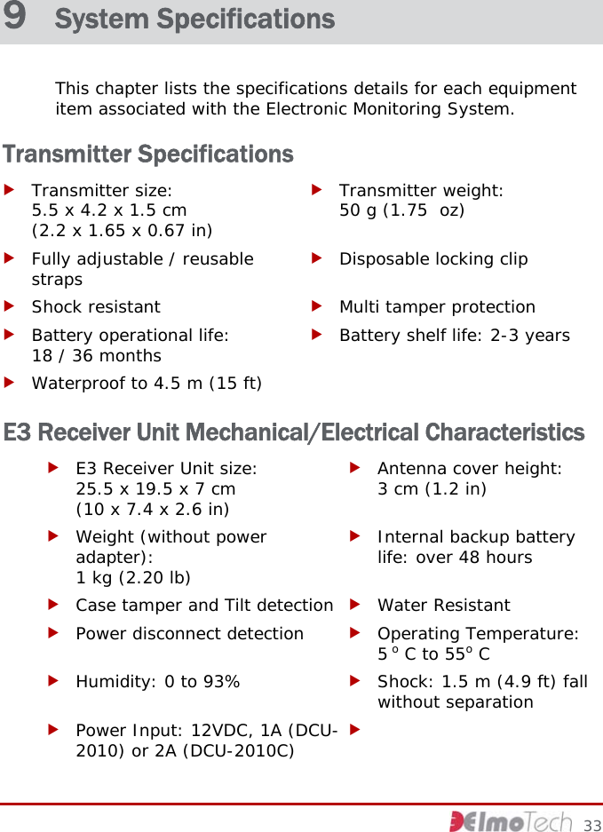 3M Electronic Monitoring DCU-2010-2 Data Collection Unit User Manual E3 ...