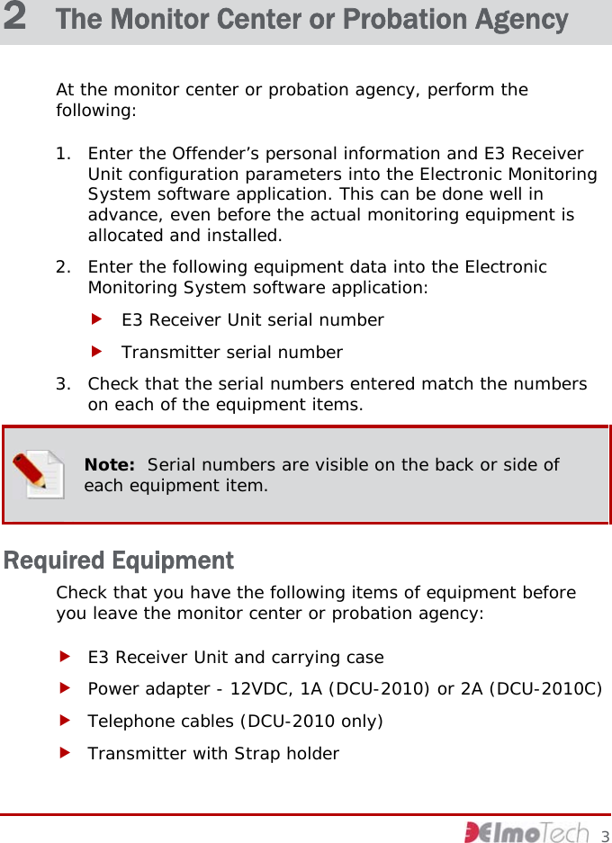 3M Electronic Monitoring DCU-2010-2 Data Collection Unit User Manual E3 ...