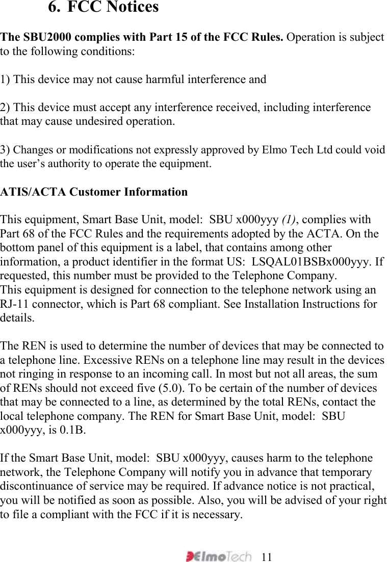 3M Electronic Monitoring SBU2000418 SMART BASE UNIT User Manual