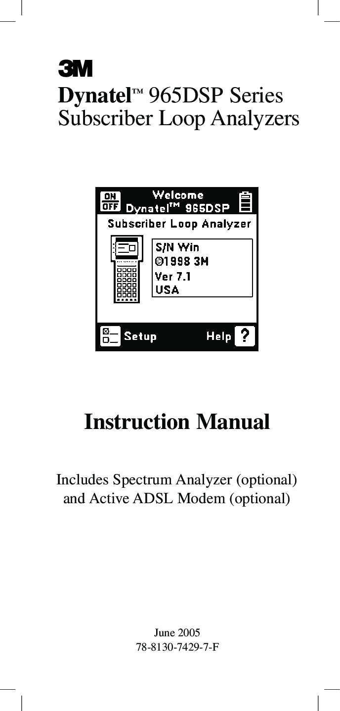 3M 965DPS 78 8130 7429 7 F 965DSP User Manual To The 81cde30a 9ad5 45ef ...