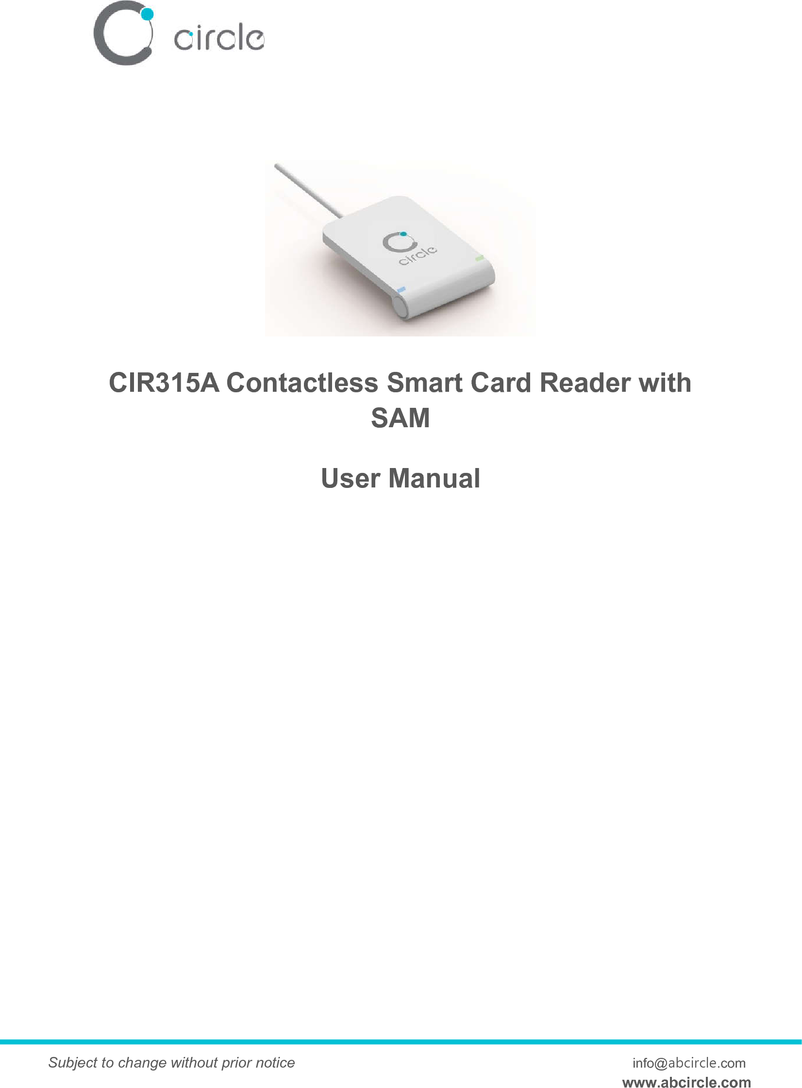 AB Circle CIR315A Contactless Smart Card Reader User Manual