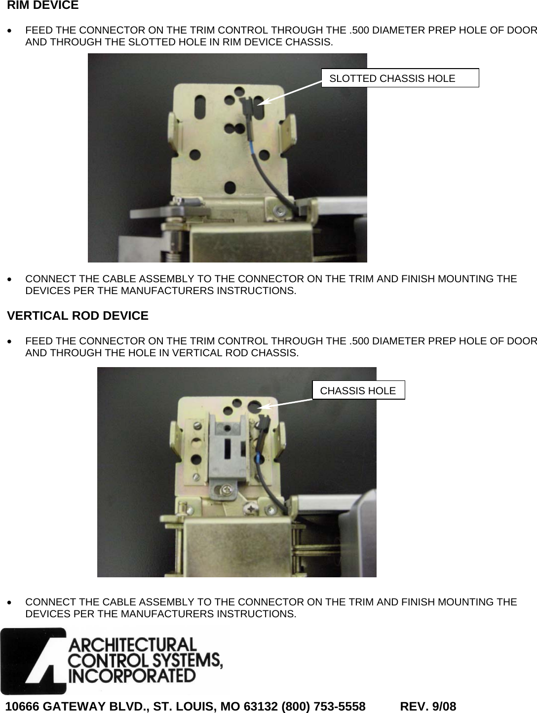 ACSI ELECTRICAL SPECIFICATIONS 1560 And 1570 Electric Trim Control For ...