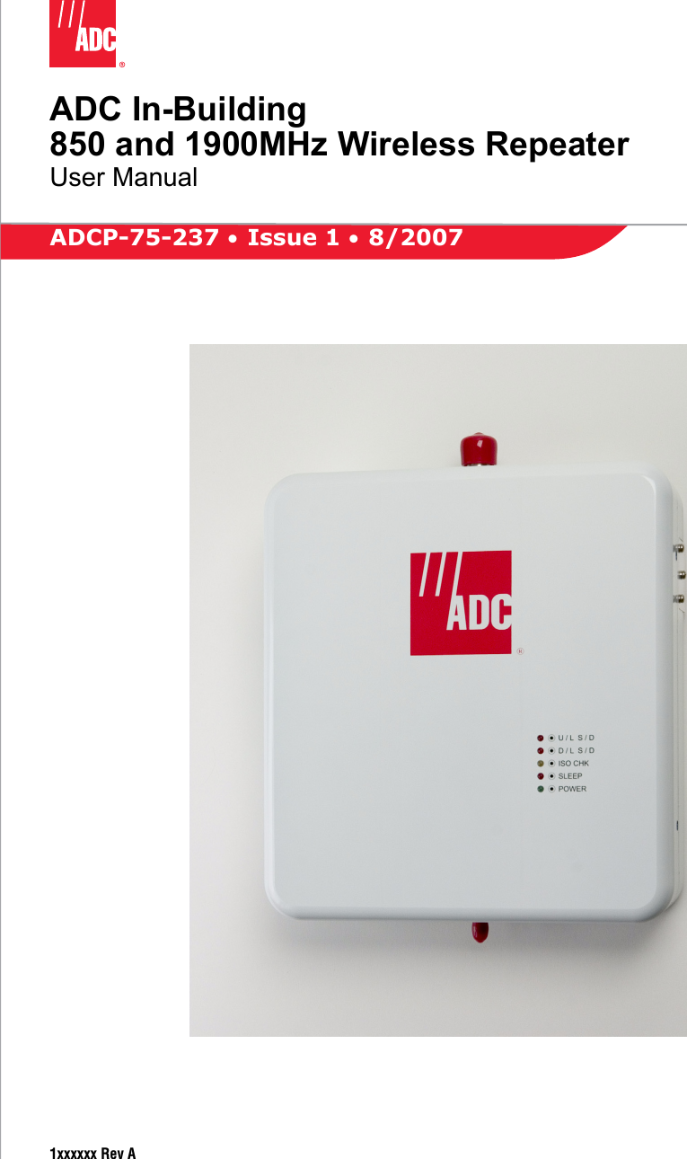 ADC Telecommunications RPT080AA ADC's In-Building Wireless Repeater BDA ...