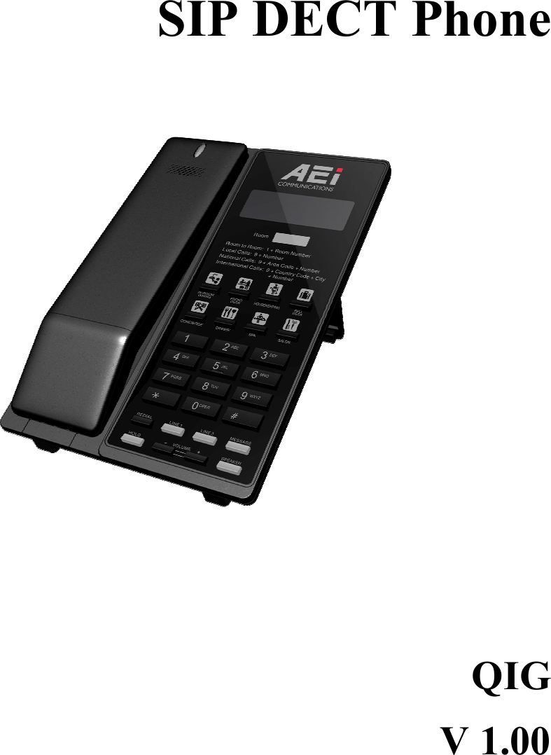 AEI Communications VM US DECT BASE UNIT User Manual VM 8208 series QIG v01