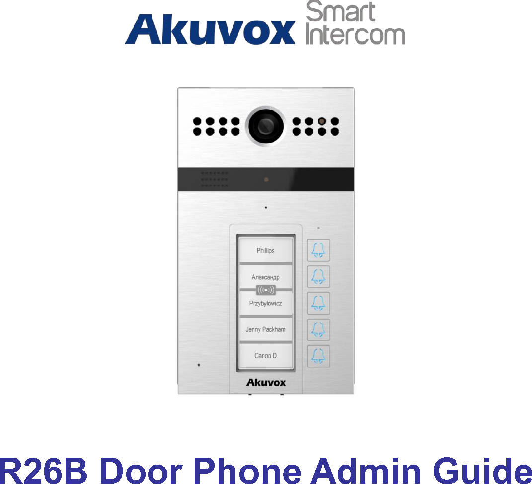 AKUVOX R26B Door Phone User Manual x0001