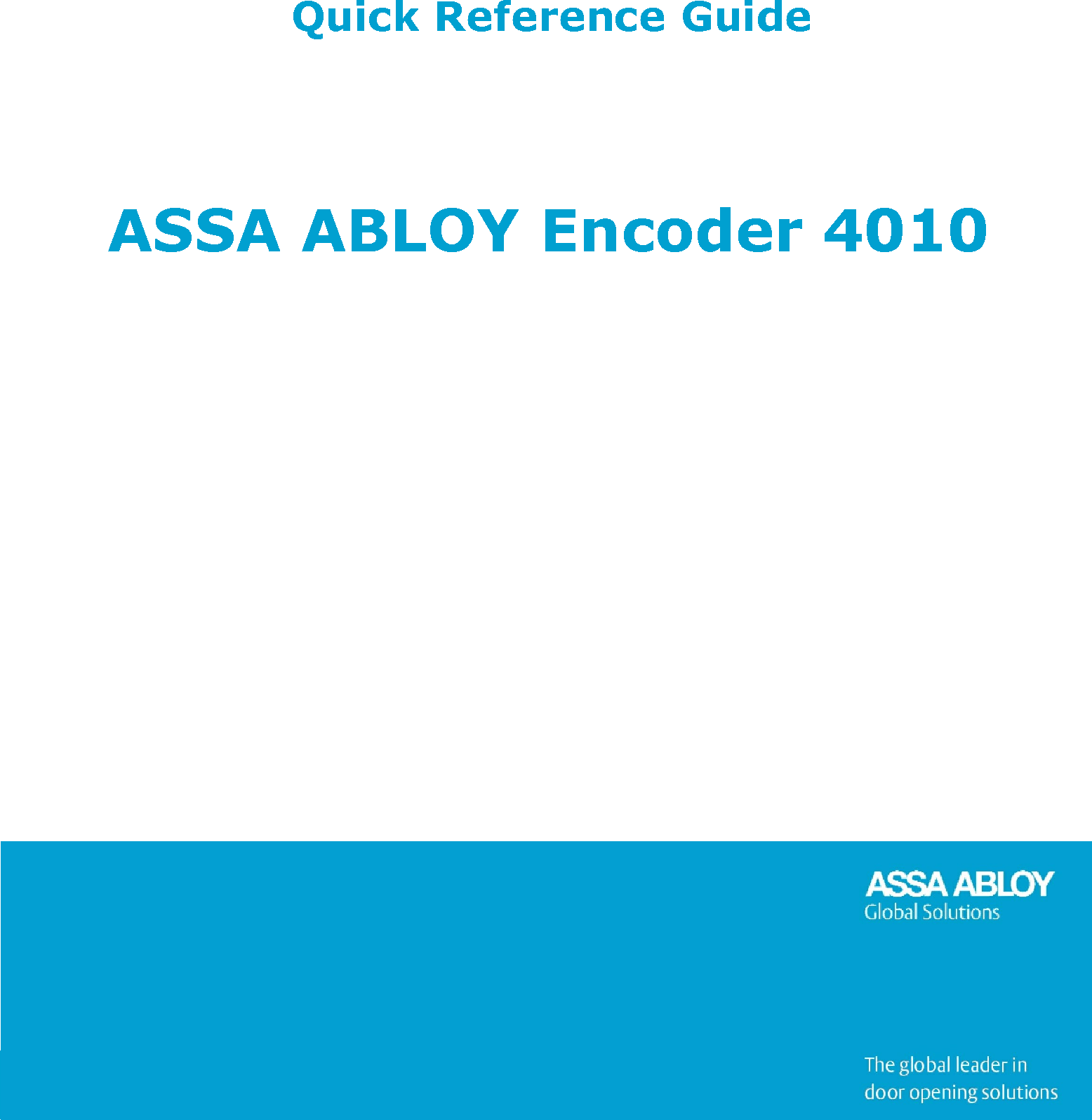 ASSALOY Global Solutions Norway AS ENC4010C1 RFID Encoder User Manual ...