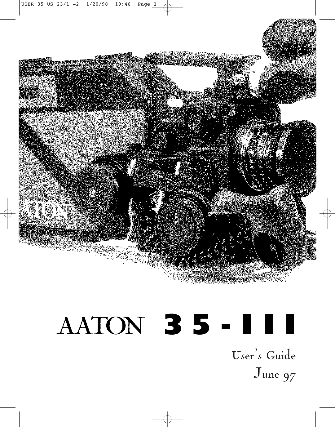 Aaton 35 Iii Users Guide USER US 23/1 2
