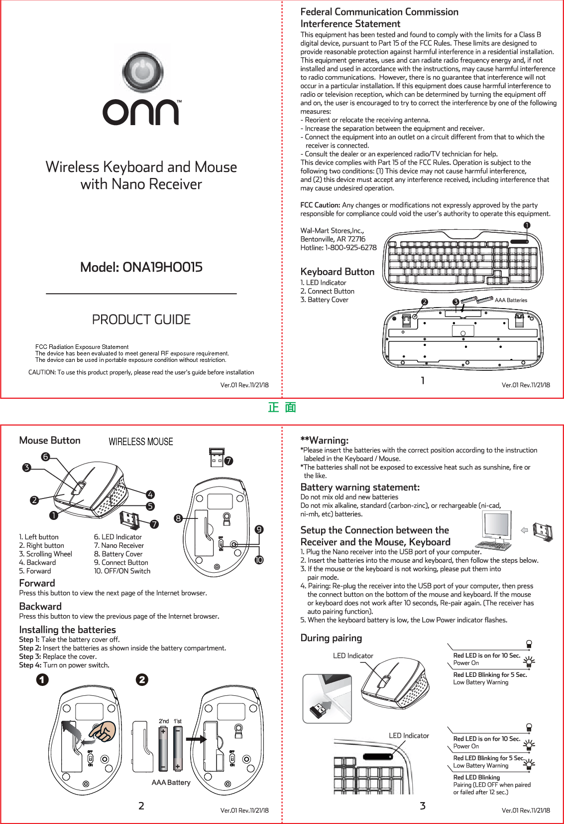 Acrox Technologies MU71 WIRELESS MOUSE User Manual 15 ONA19HO015 UserMan US