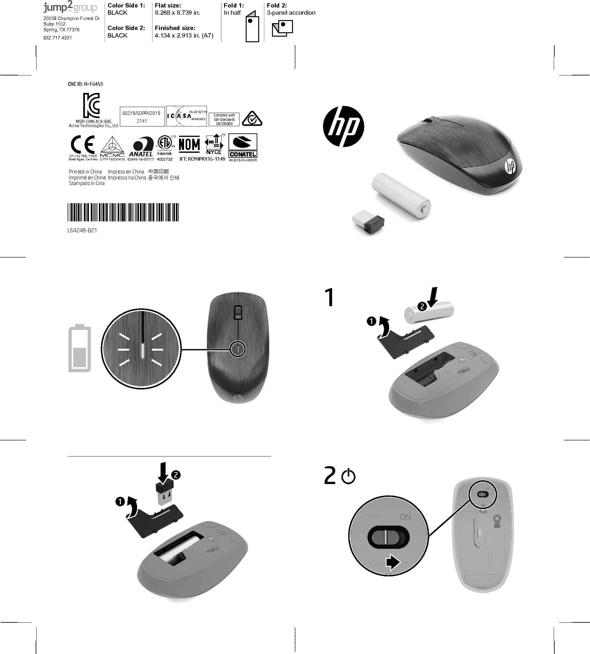 Acrox Technologies MU75 HP Wireless Mouse X200 User Manual