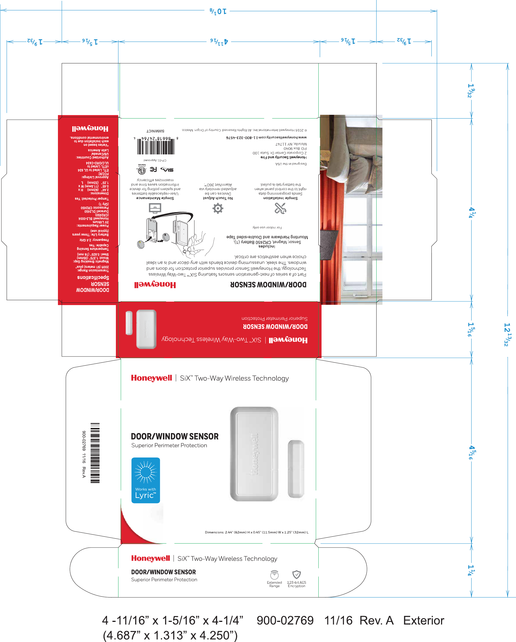 Ademco 8DLRF6MCT SIX SERIES WIRELESS DOOR / WINDOW CONTACT User Manual ...
