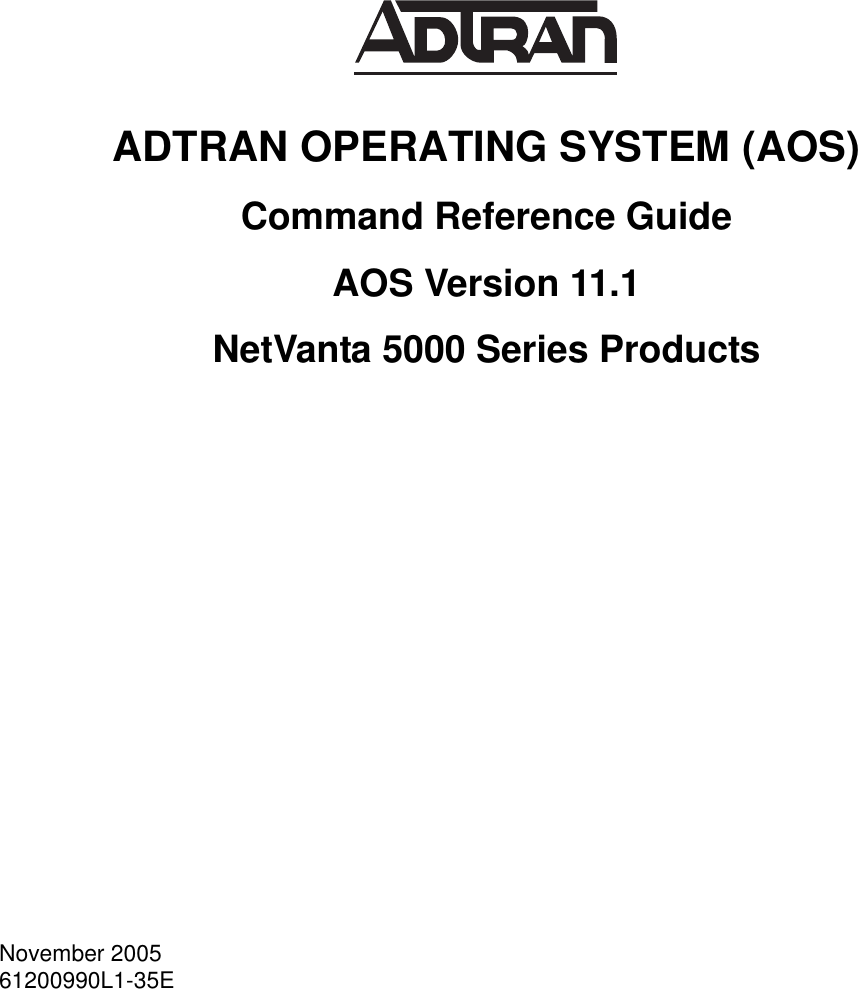 Adtran Total Access 5000 Command Reference Manual ManualsLib Makes It ...