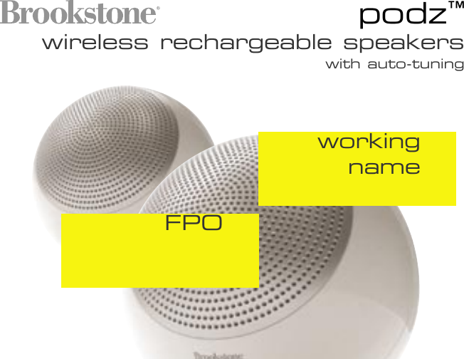 Advanced Audio Concepts BK-PODZ-RX Wireless rechargeable speakers User ...
