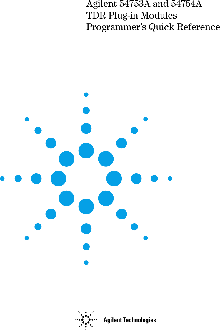 Agilent Technologies Sprinkler 54753A Users Manual Corel Ventura QREF