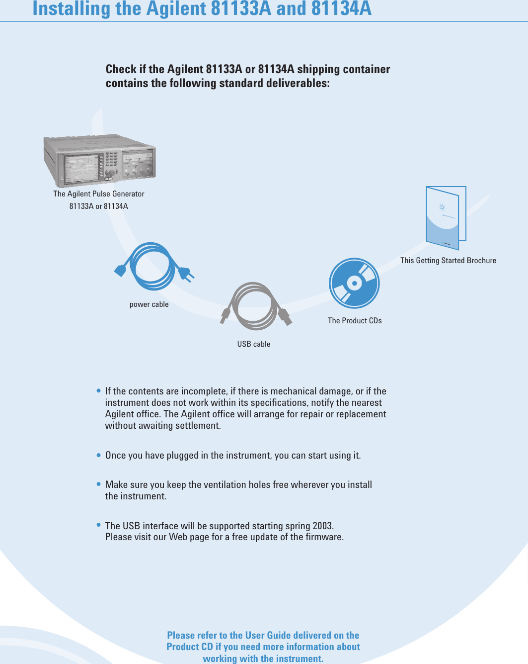 Agilent Technologies Sprinkler 81134A Users Manual Entwurf9