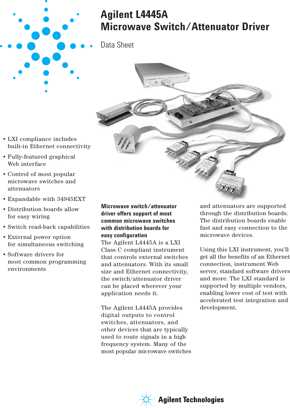 Agilent Technologies L4445A Users Manual 5989 4828EN