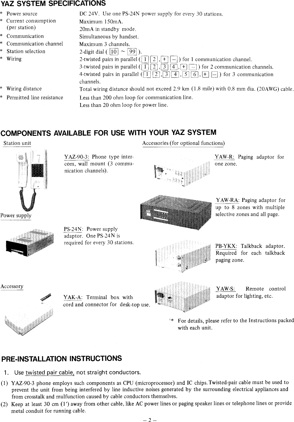Aiphone YAZ 90 3 User Manual To The 9f0abd61 cb65 4300 910a 23b3f7c277b7