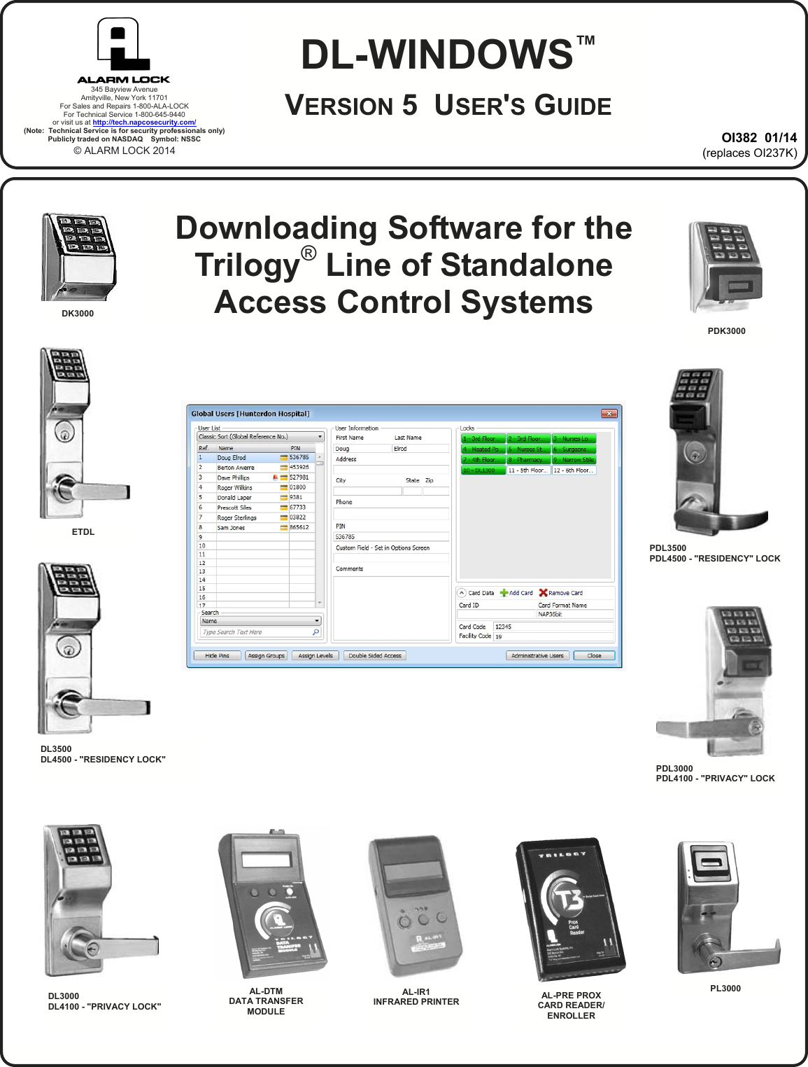 Alarm Lock DL Wind_V5.1.1_OI382.77_USER Windows V5 User Guide Wind V5.1.1 OI382.77