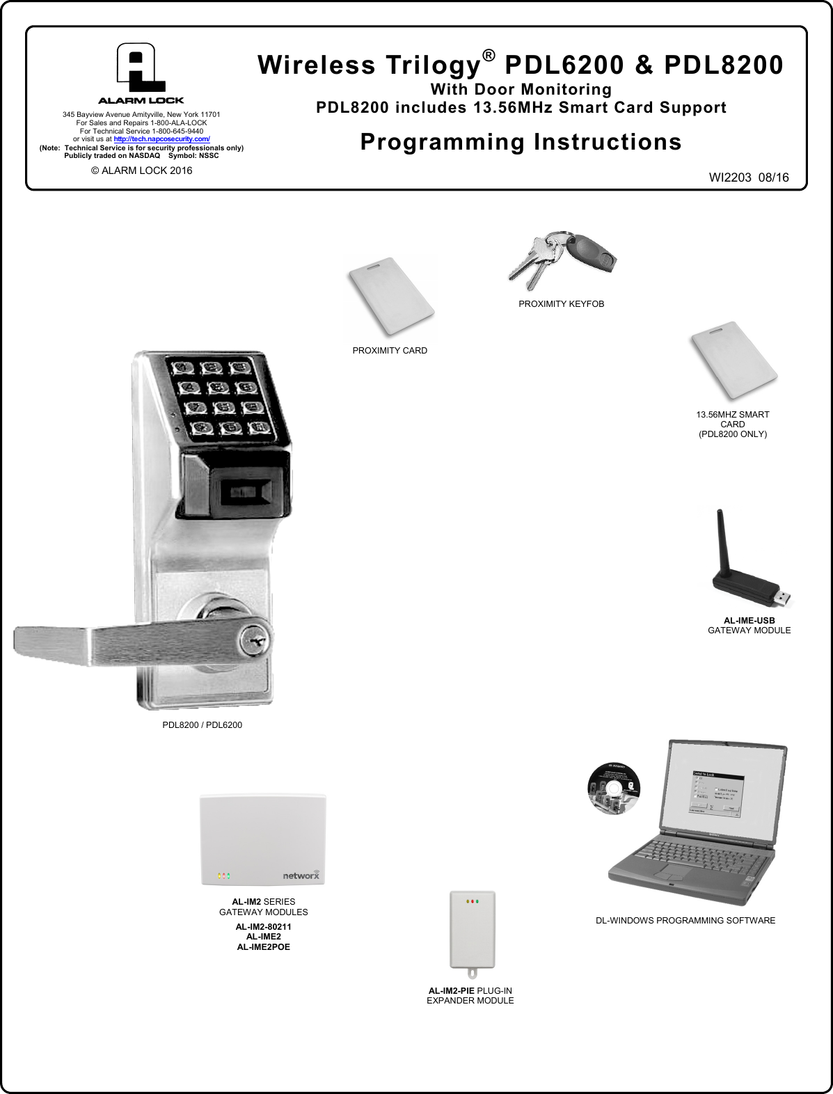 Alarm Lock PDL8200 PDL6200_WI2203.05_PROG PDL6200 & Programming ...