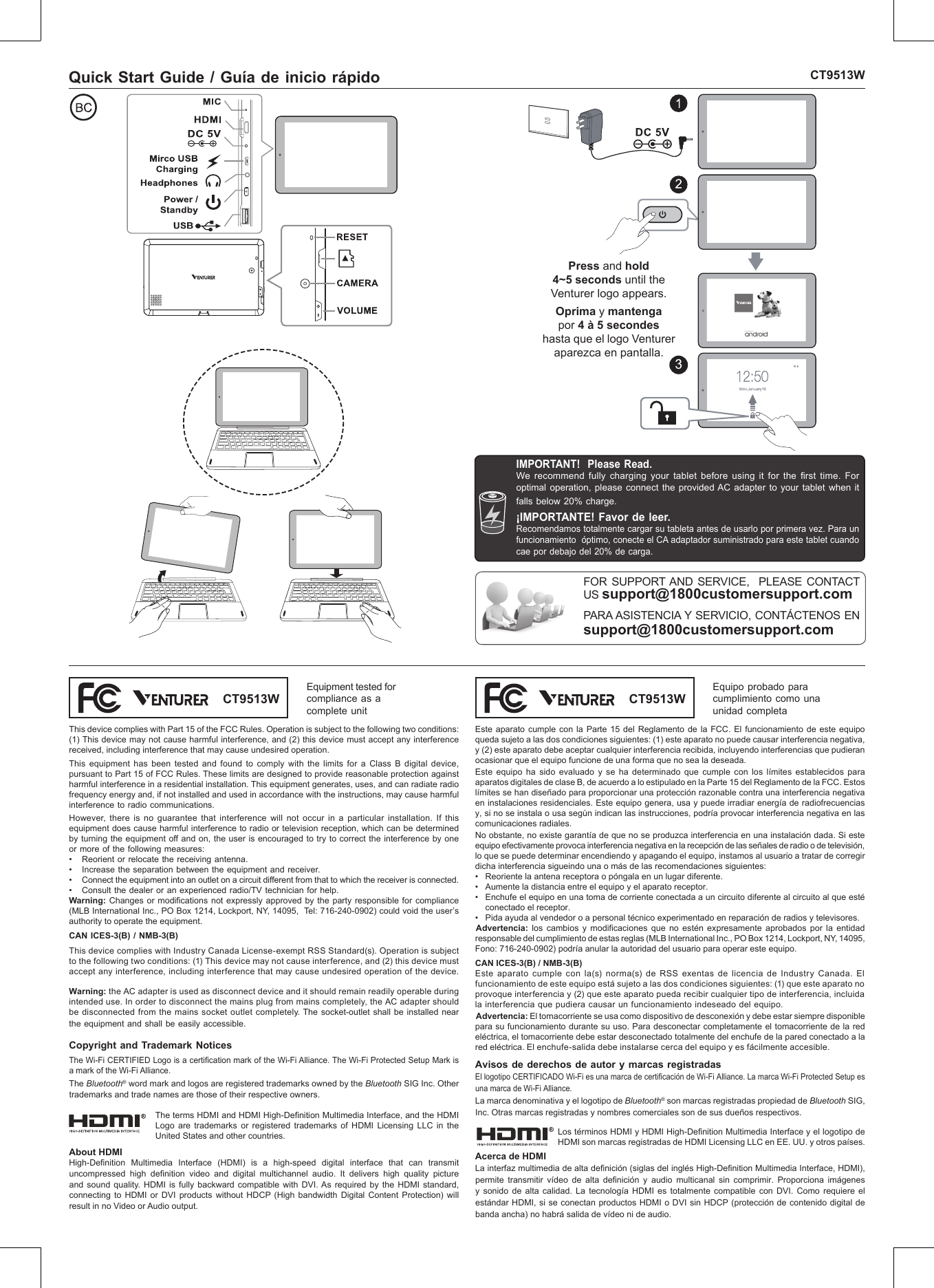 Alco Electronics RCT6213WM Tablet User Manual 1