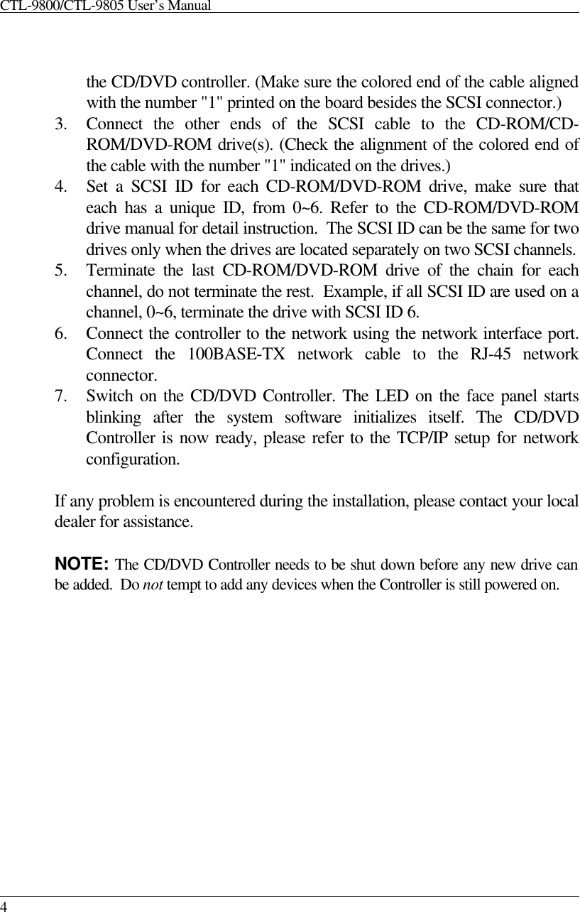 Amaquest Computer CTL-9800 DVD Array Controller User Manual CTL 9800 V1 0