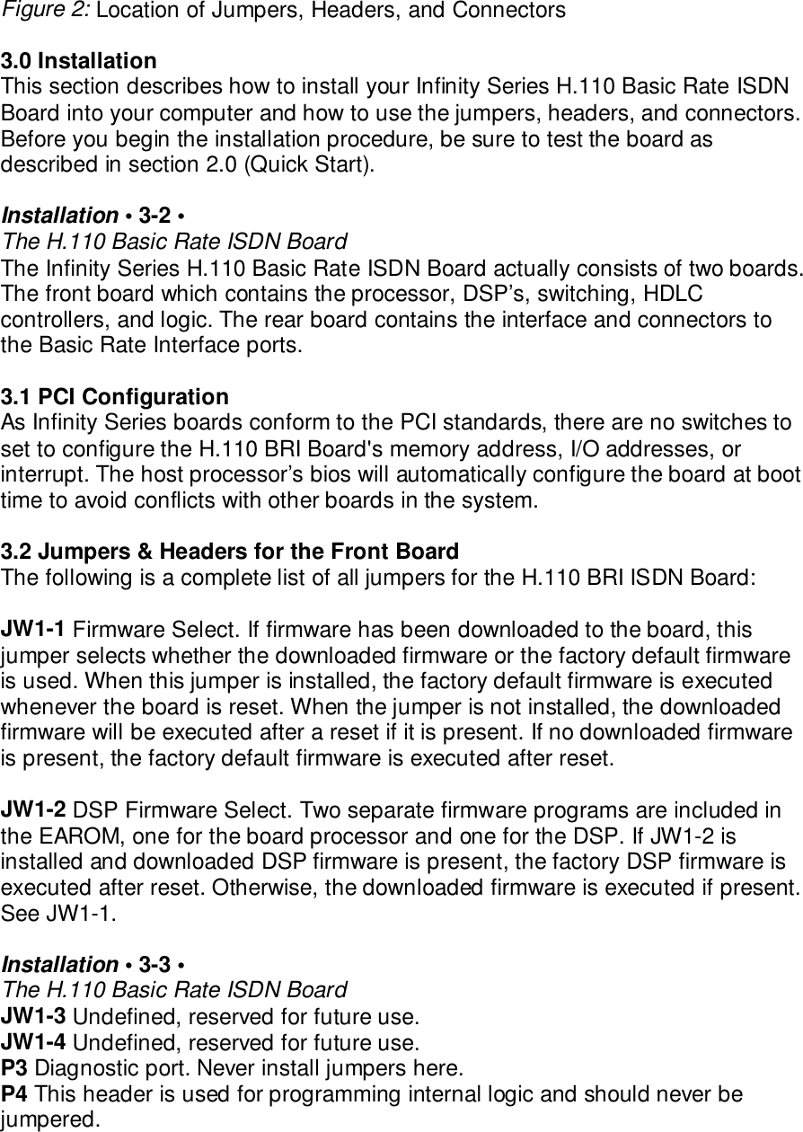 Amtelco 258A008 H.110 Basic Rate Interface ISDN User Manual users manual