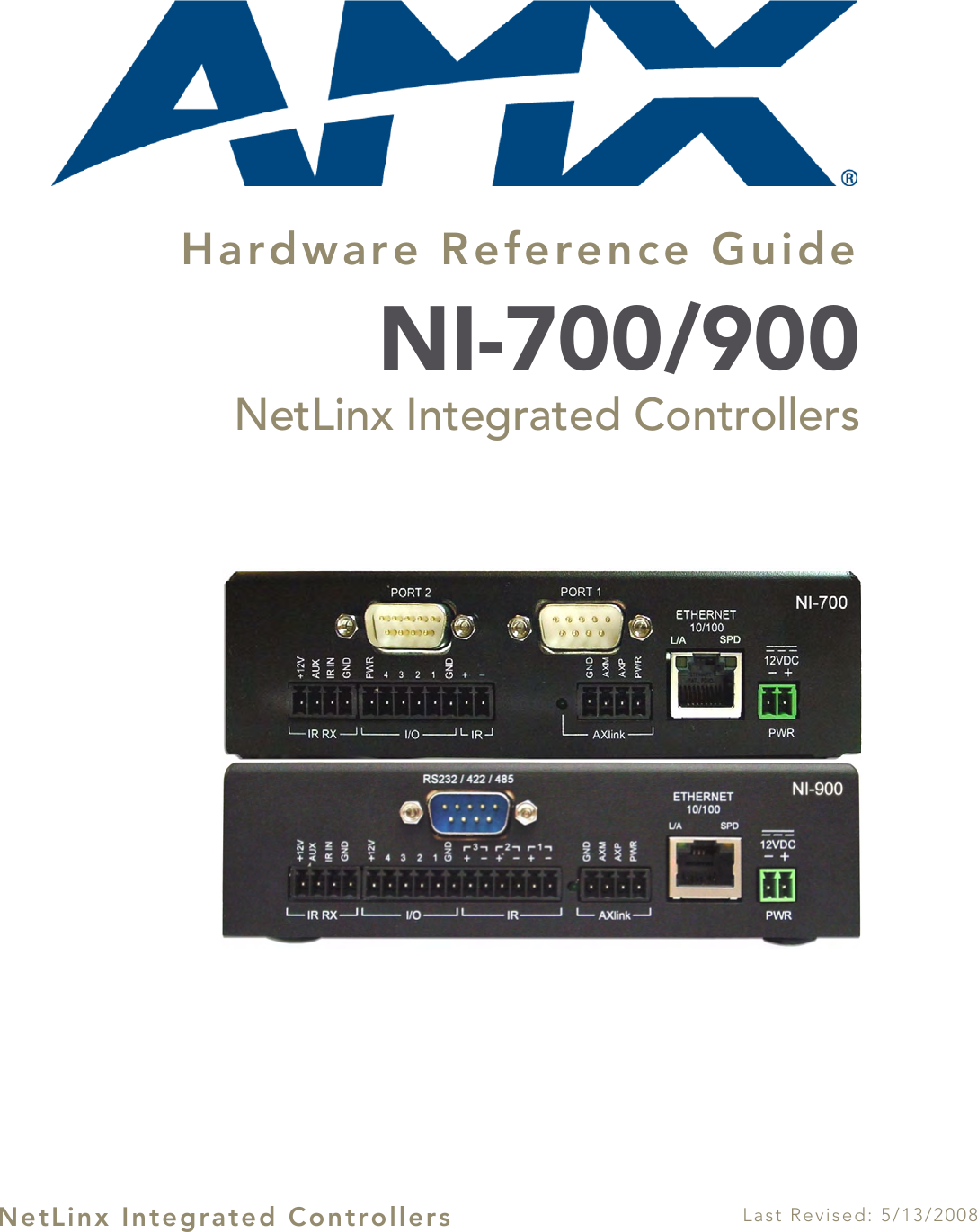 Amx Ni 700 900 Users Manual 0602997 NI700 Hardware