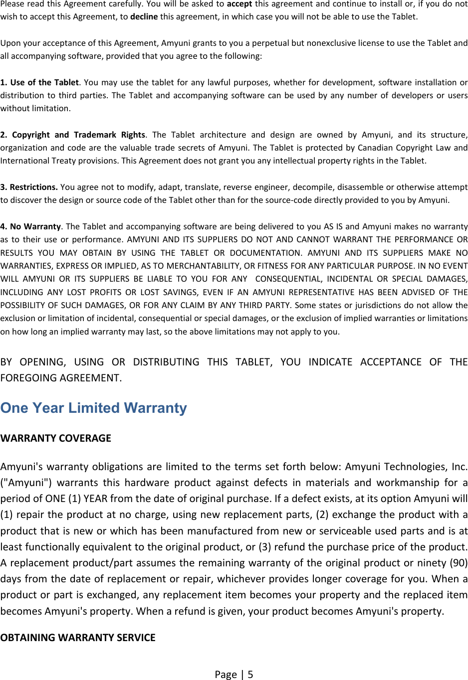 Amyuni Technologies DBLDEV1 Touchscreen Tablet User Manual DevTouch Pro ...