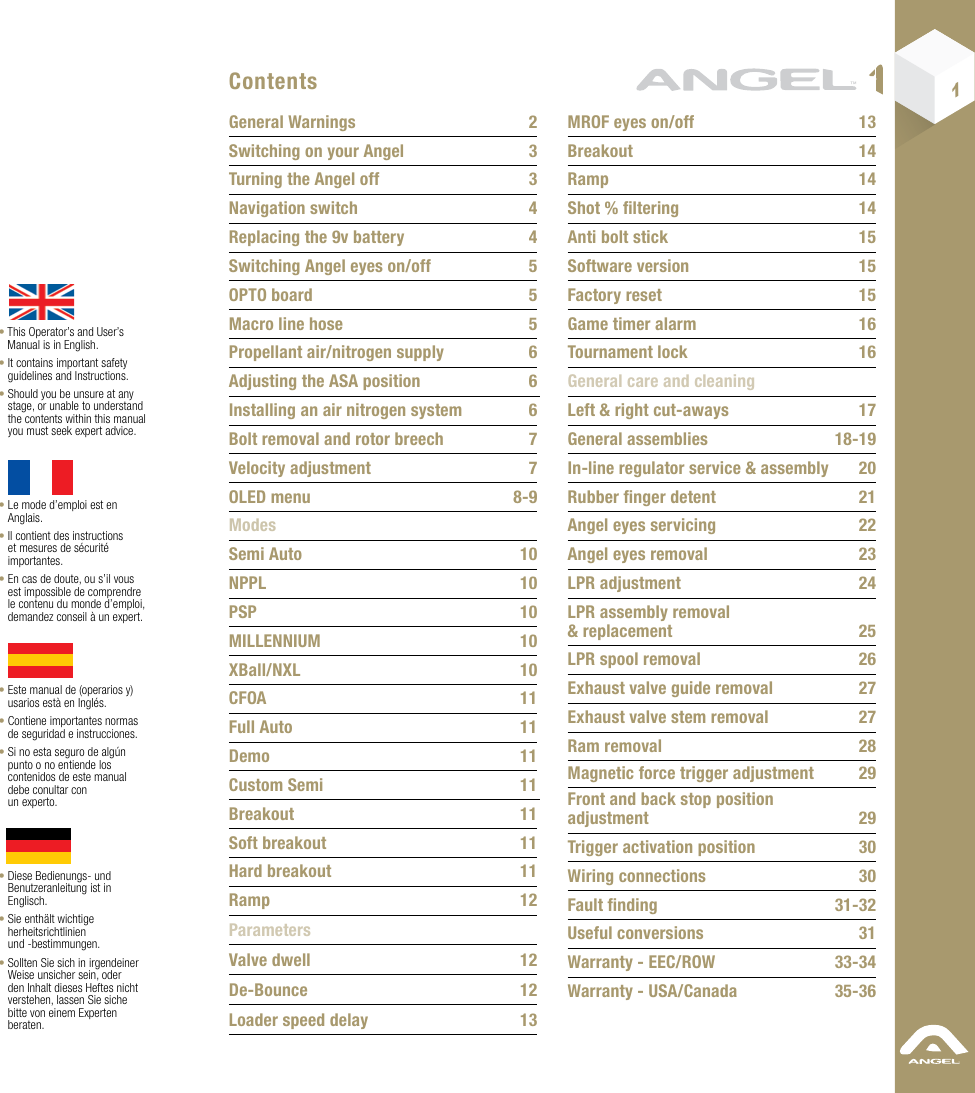 Angel 1 Users Manual