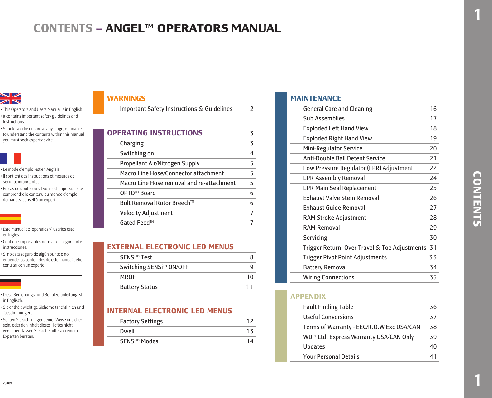 Angel Speed Users Manual Op V0403