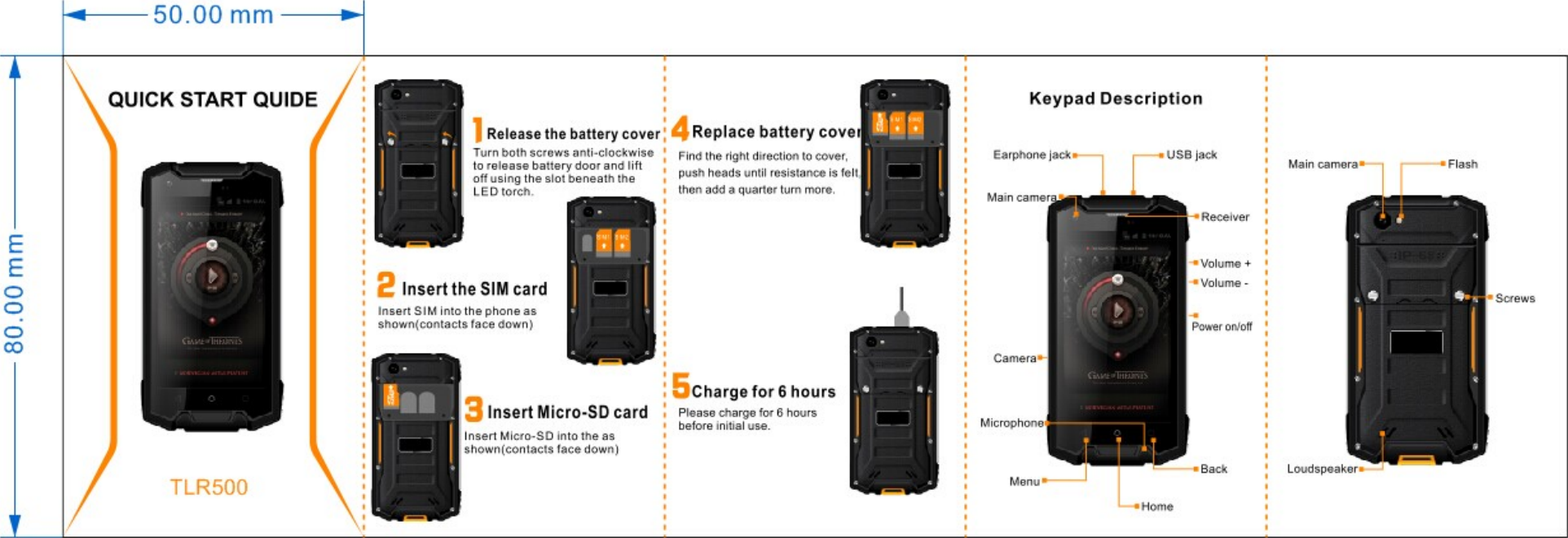 Antel Communications TLR500 Rugged Mobile Phone User Manual