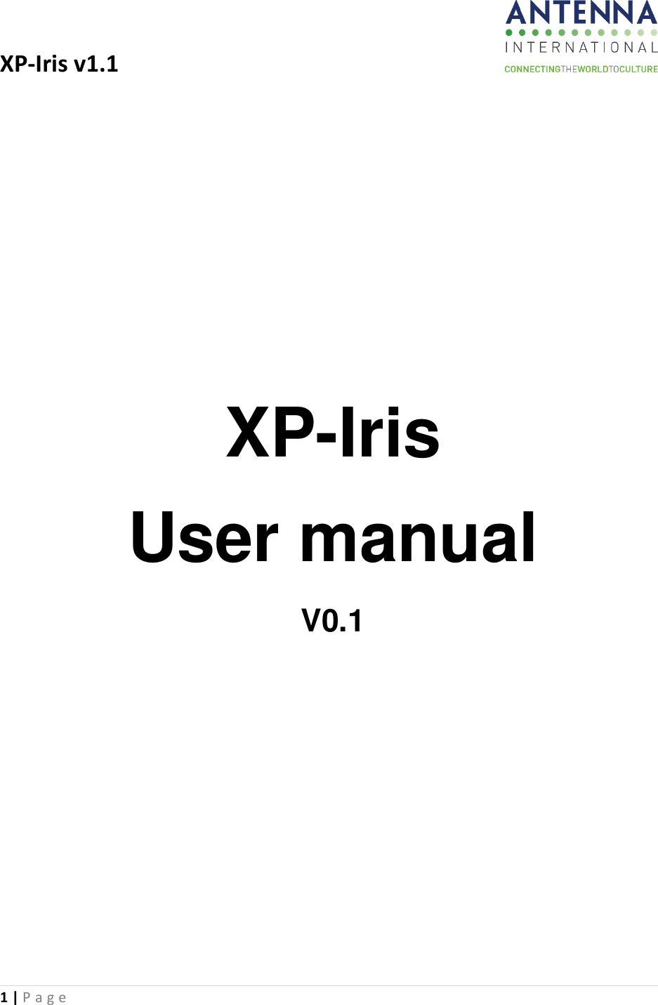 Antenna XP11-1 XP-IRIS TM User Manual manual