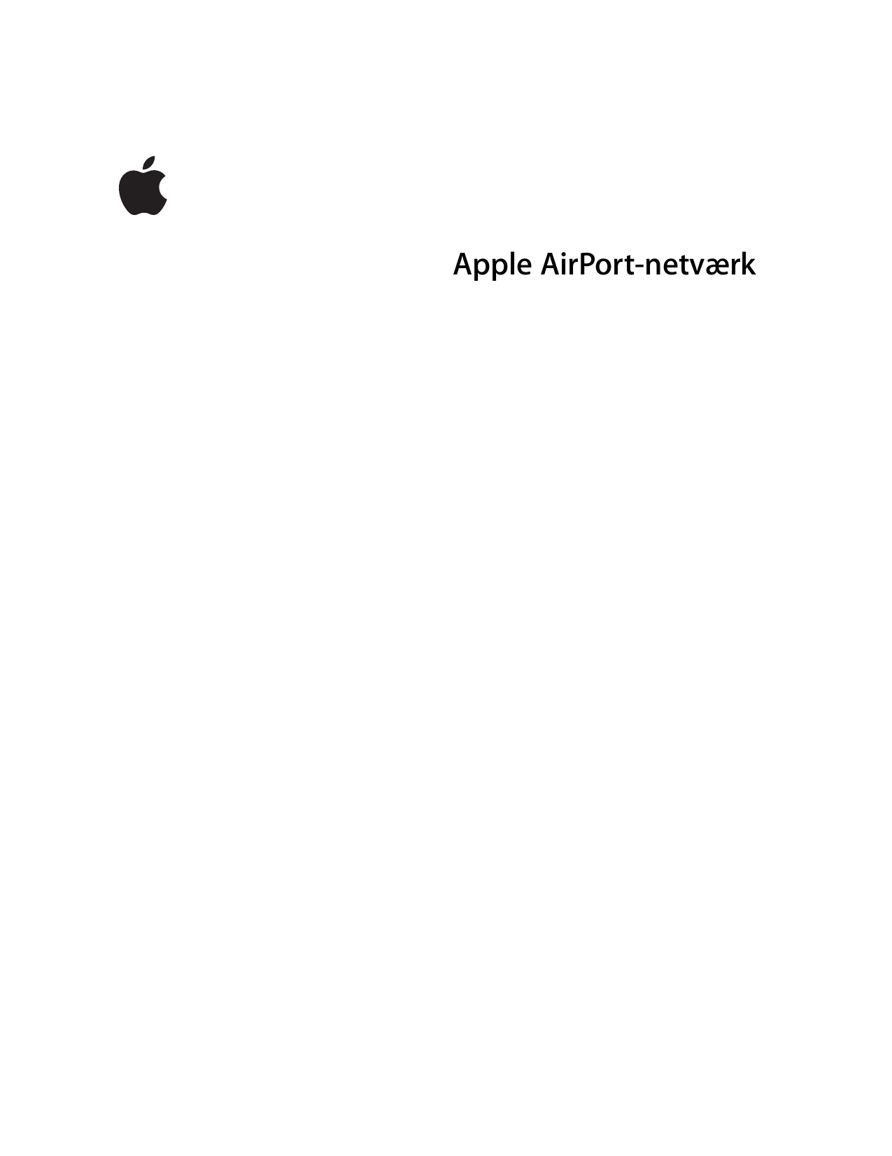 Apple AirPort DK1257 User Manual Air Port netværk Brugerhåndbog ...