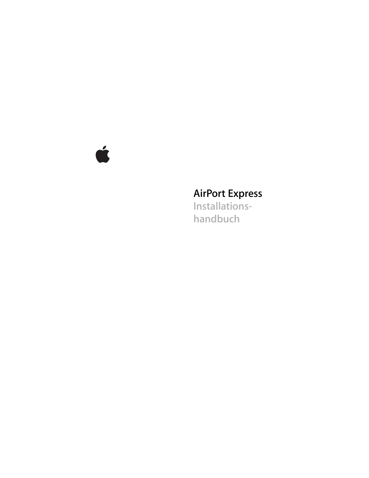 Apple AirPort Express 802.11n (1. Generation) Installationshandbuch ...