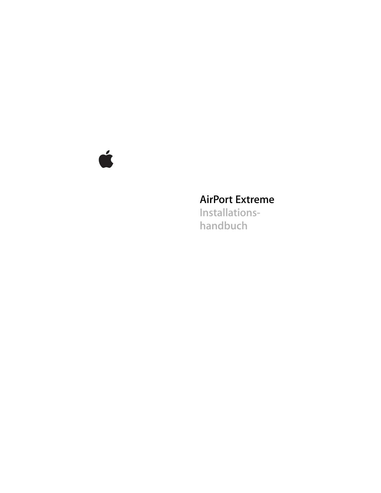 Apple AirPort Extreme 802.11n (3rd Generation) Installationshandbuch ...