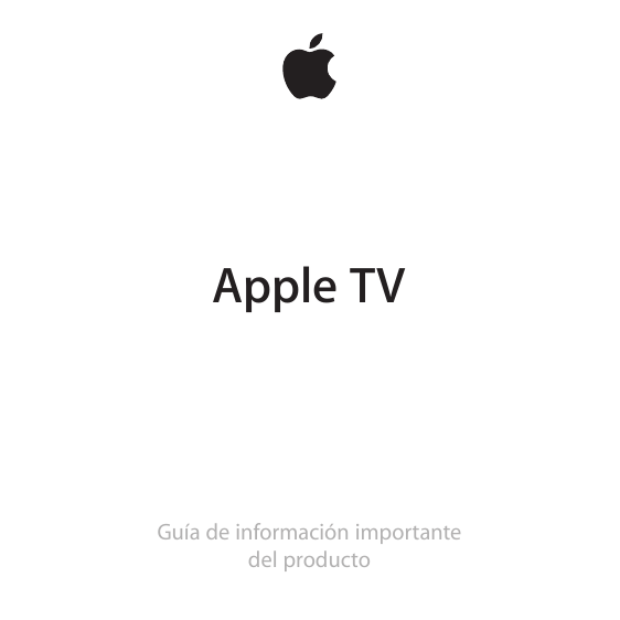 Apple TV (tercera Generación) User Manual (3ª Guía De Información ...
