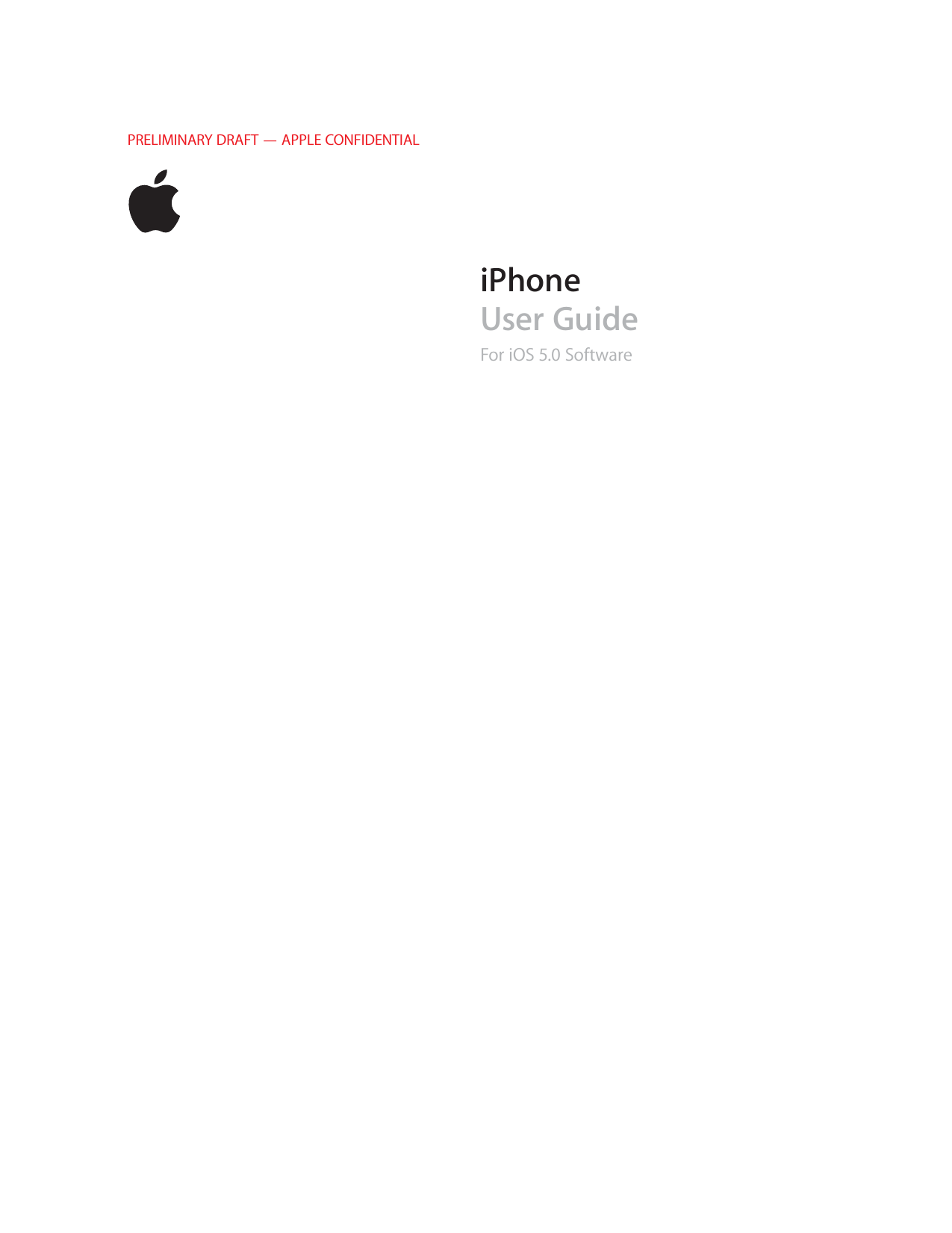 Apple E2430A iPhone User Manual Draft