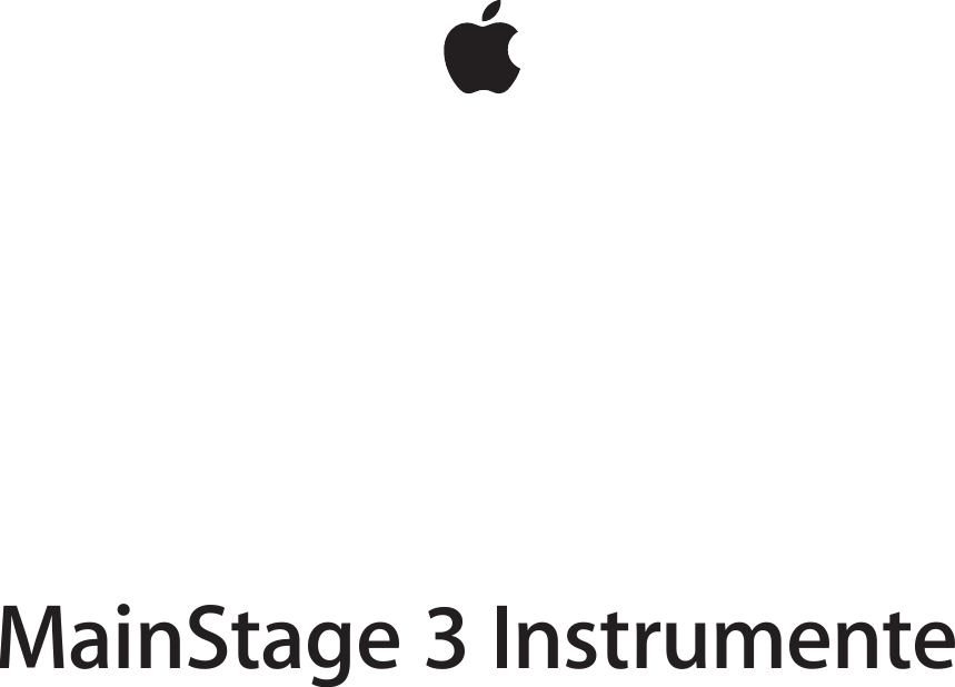 Apple MainStage 3 Instrumente Für OS X User Manual Main Stage Instruments D