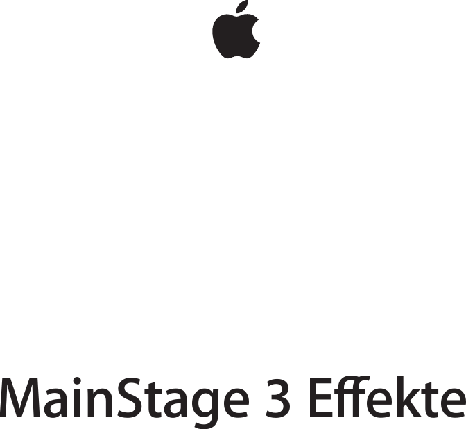 Apple MainStage 3 Effekte User Manual Main Stage Effects D