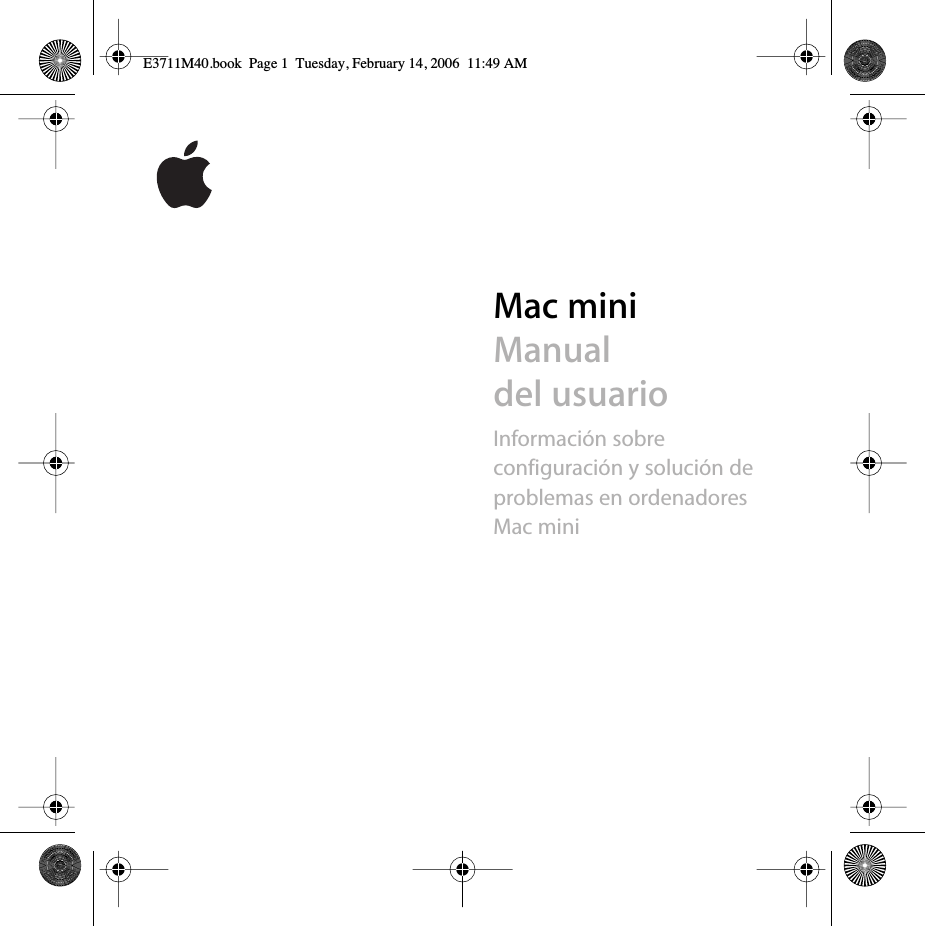 Apple Mini Mac (Principios De 2006) E3711M40 User Manual Del Usuario UG ...