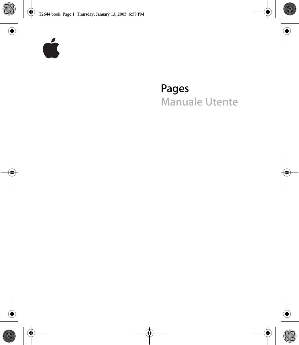 Apple Pages T2644 User Manual Manuale Utente Guide