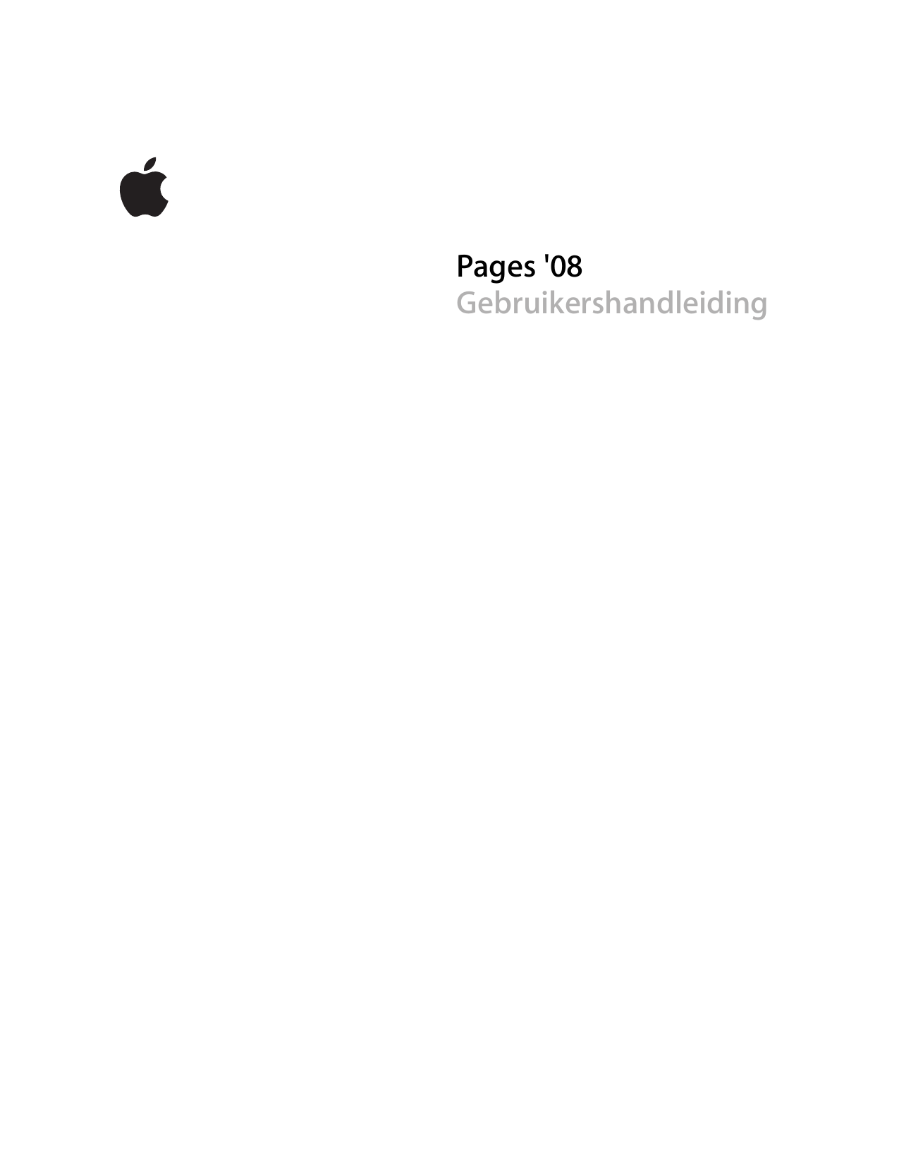 Apple Pages N1278 User Manual Pages\'08 Gebruikershandleiding Pages08
