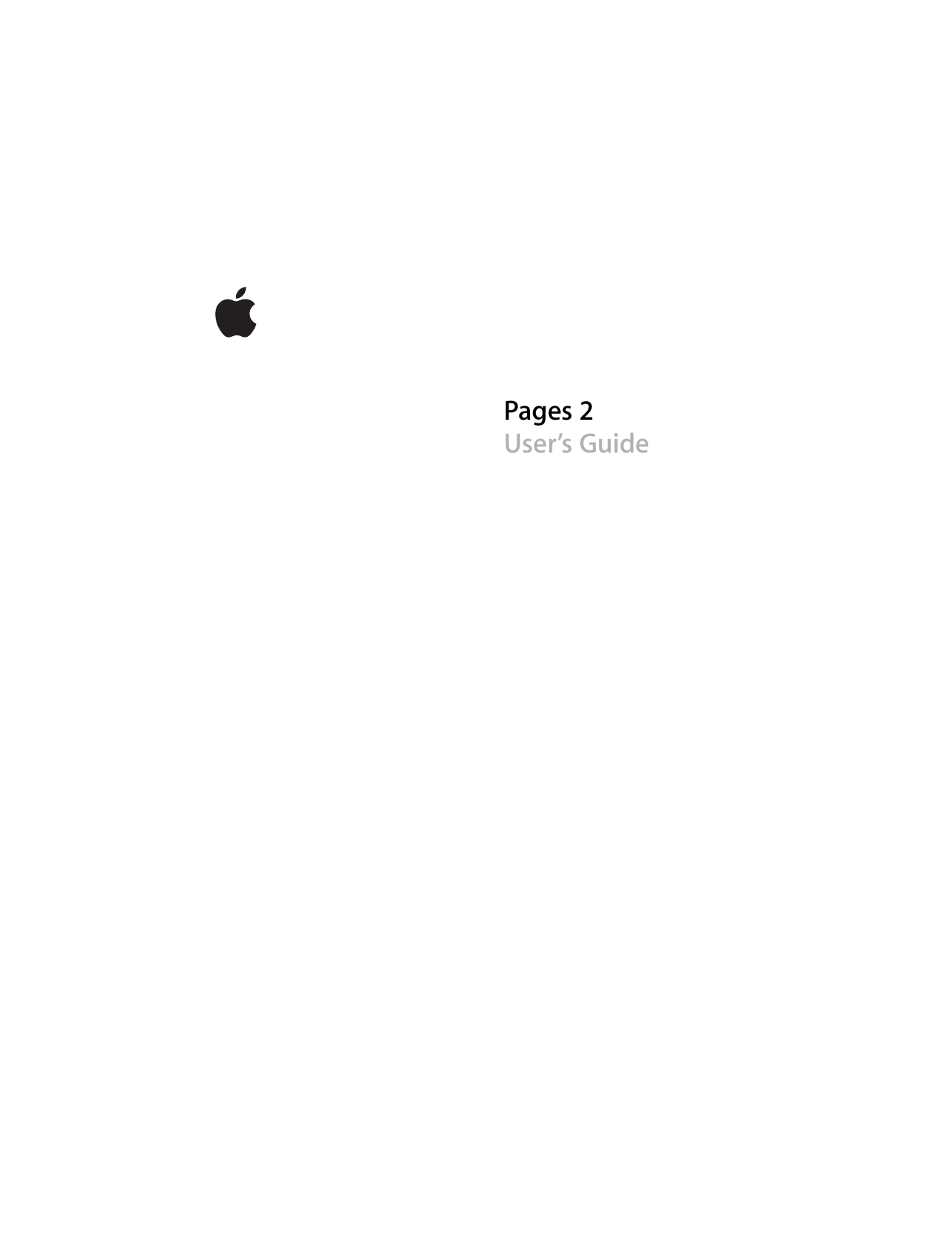Apple Pages 2 User's Guide User Manual User\'s (Manual)