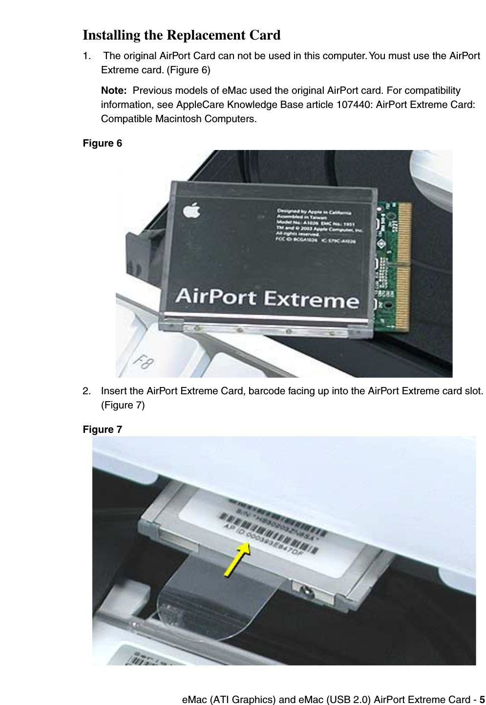 Apple EMac(ATIGraphics) CIP AirPort Card User Manual E Mac(ATIGraphics ...