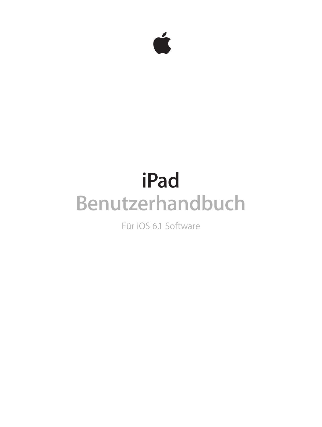 Apple IPad 2 Benutzerhandbuch User Manual I Pad Mini (Für OS 6.1 ...