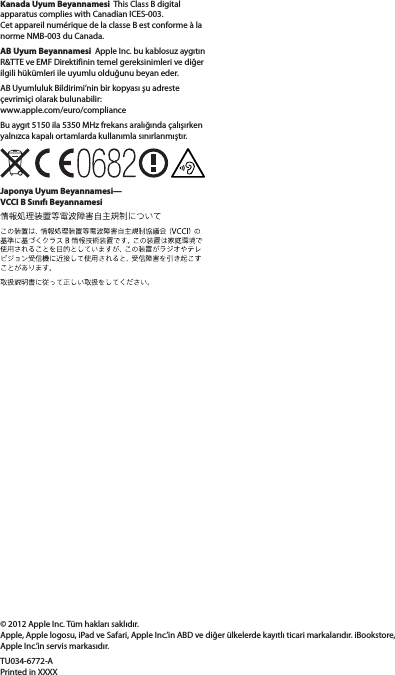 Apple IPad (4. Nesil) Bilgileri User Manual I Pad (4th Generation ...