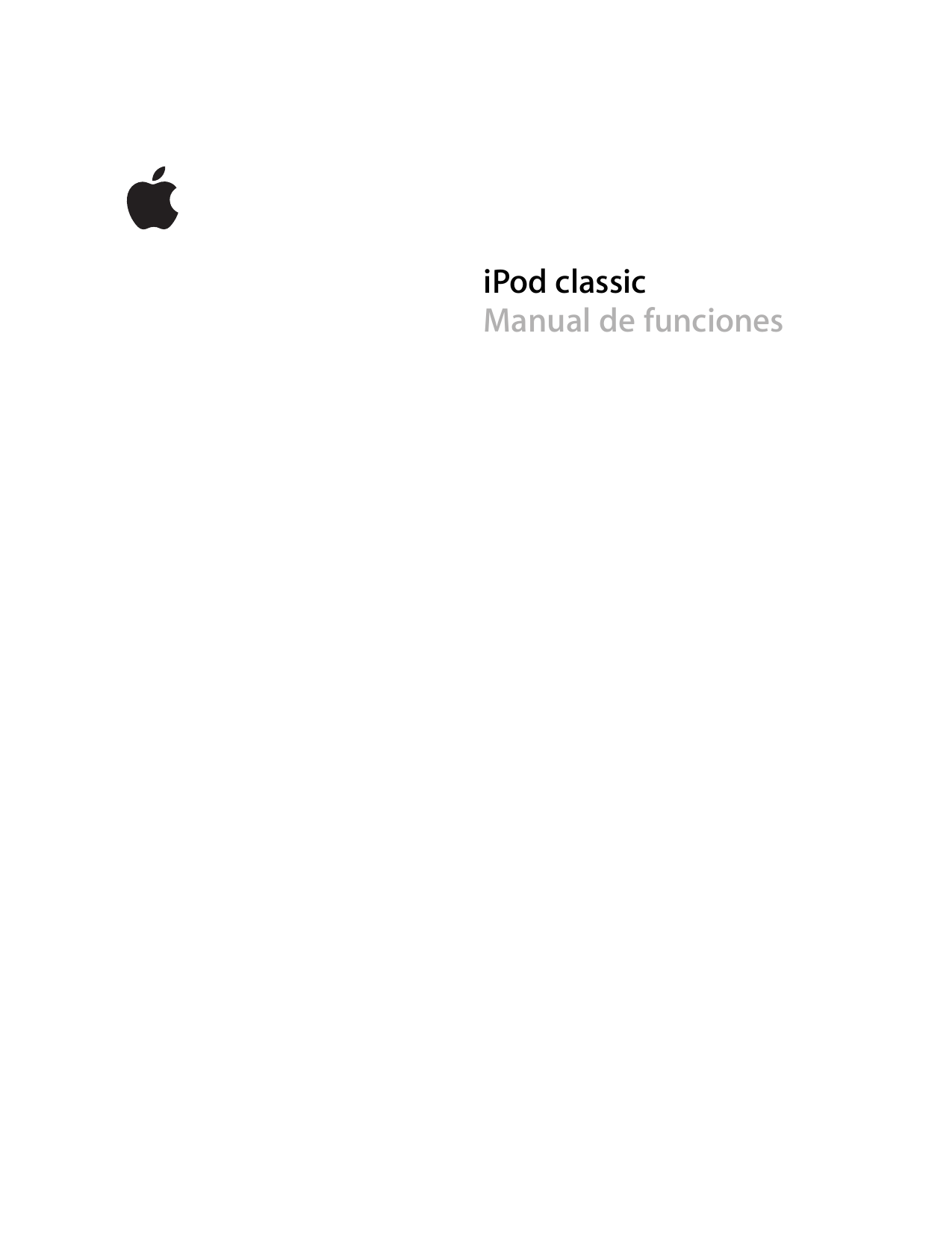 Apple IPod Classic Manual De Funciones Del User I Pod