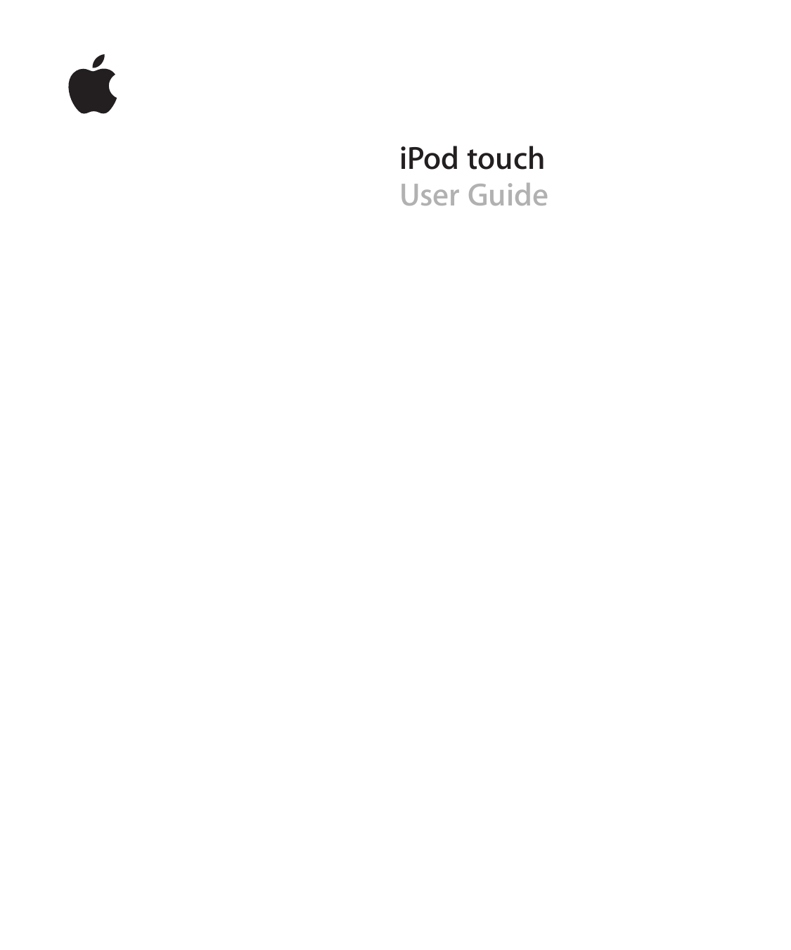 Apple IPod Touch (1st Generation) User Guide Manual I Pod For OS 2.0