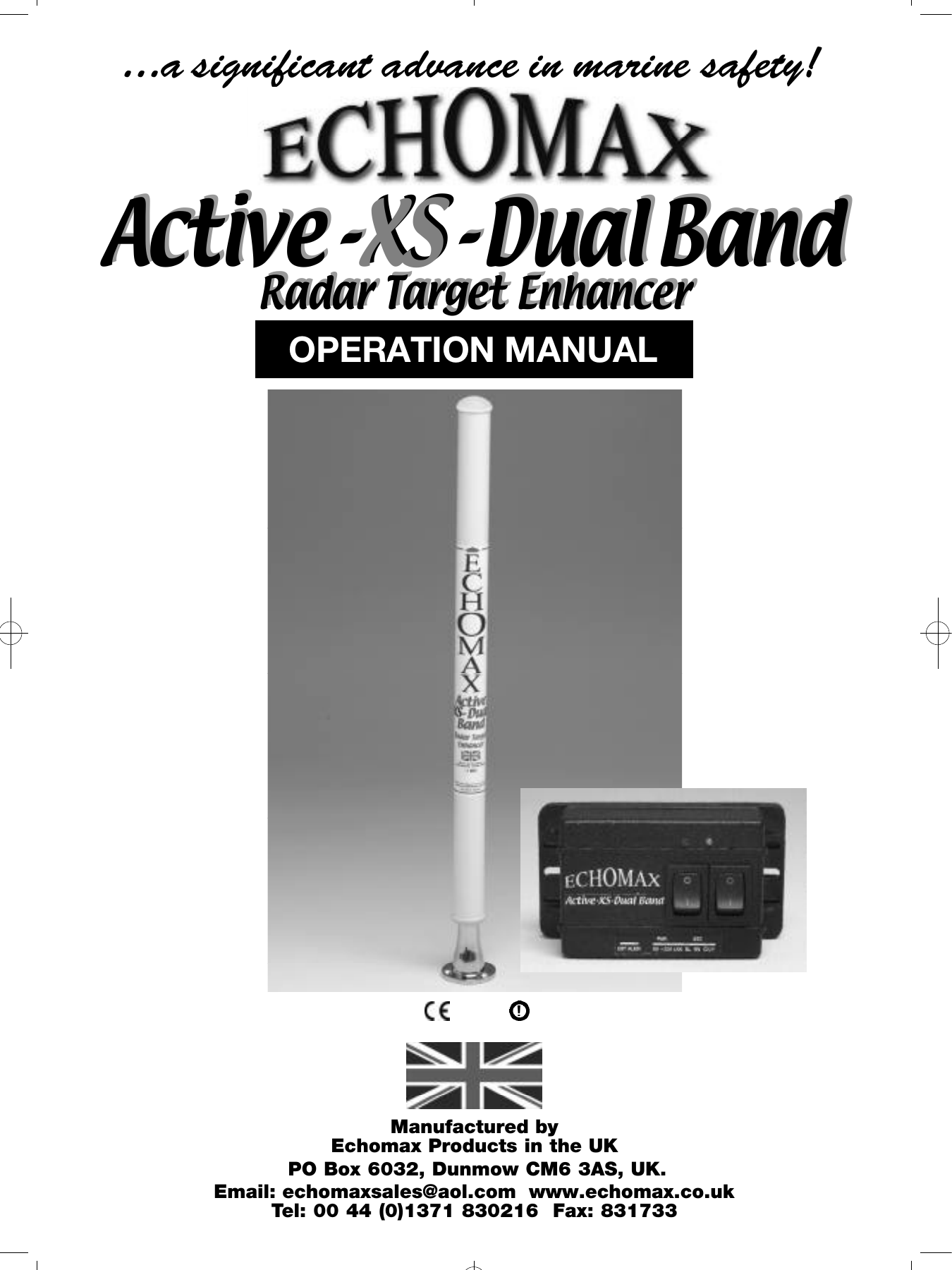 Aquamate ACTIVE-XS Dual Band Radar Target Enhancer User Manual Active ...